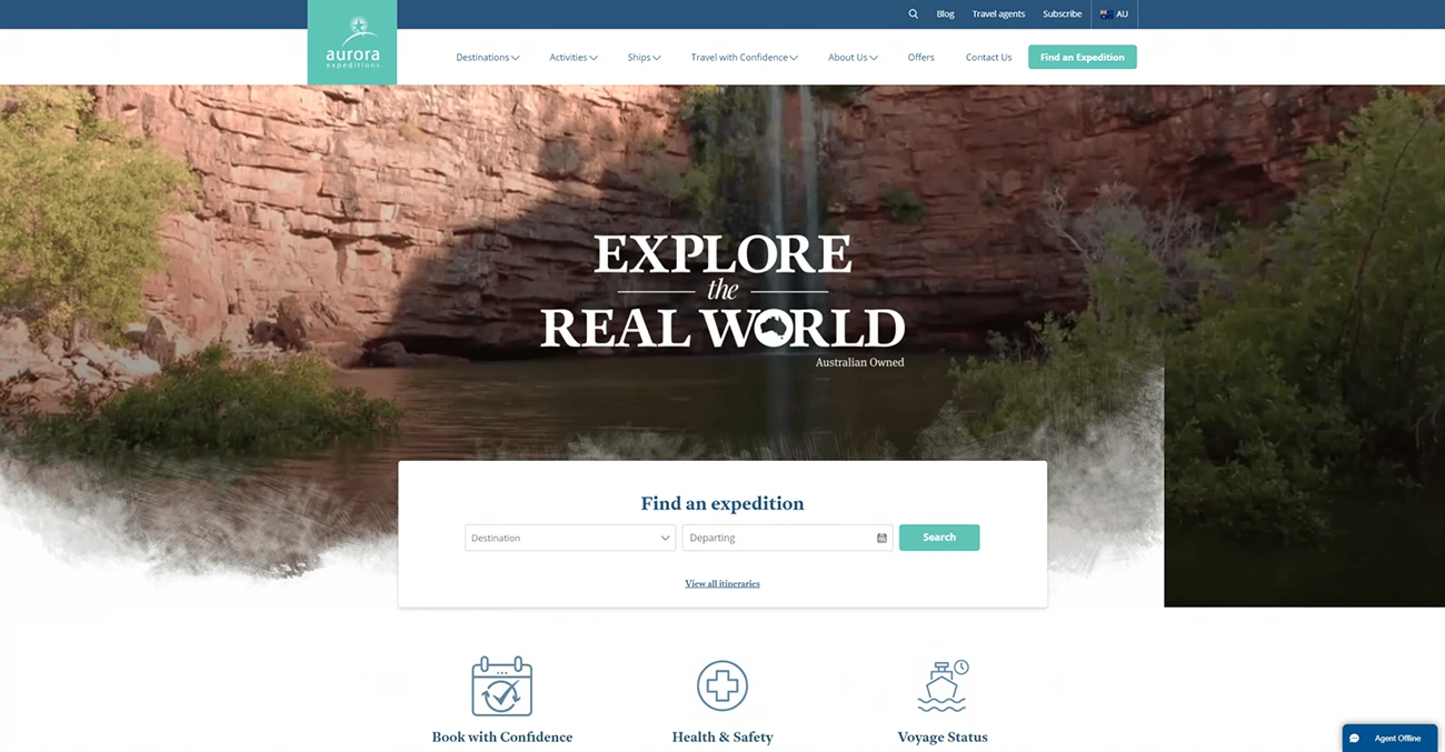 Aurora Expeditions Website - Web Excellence Awards