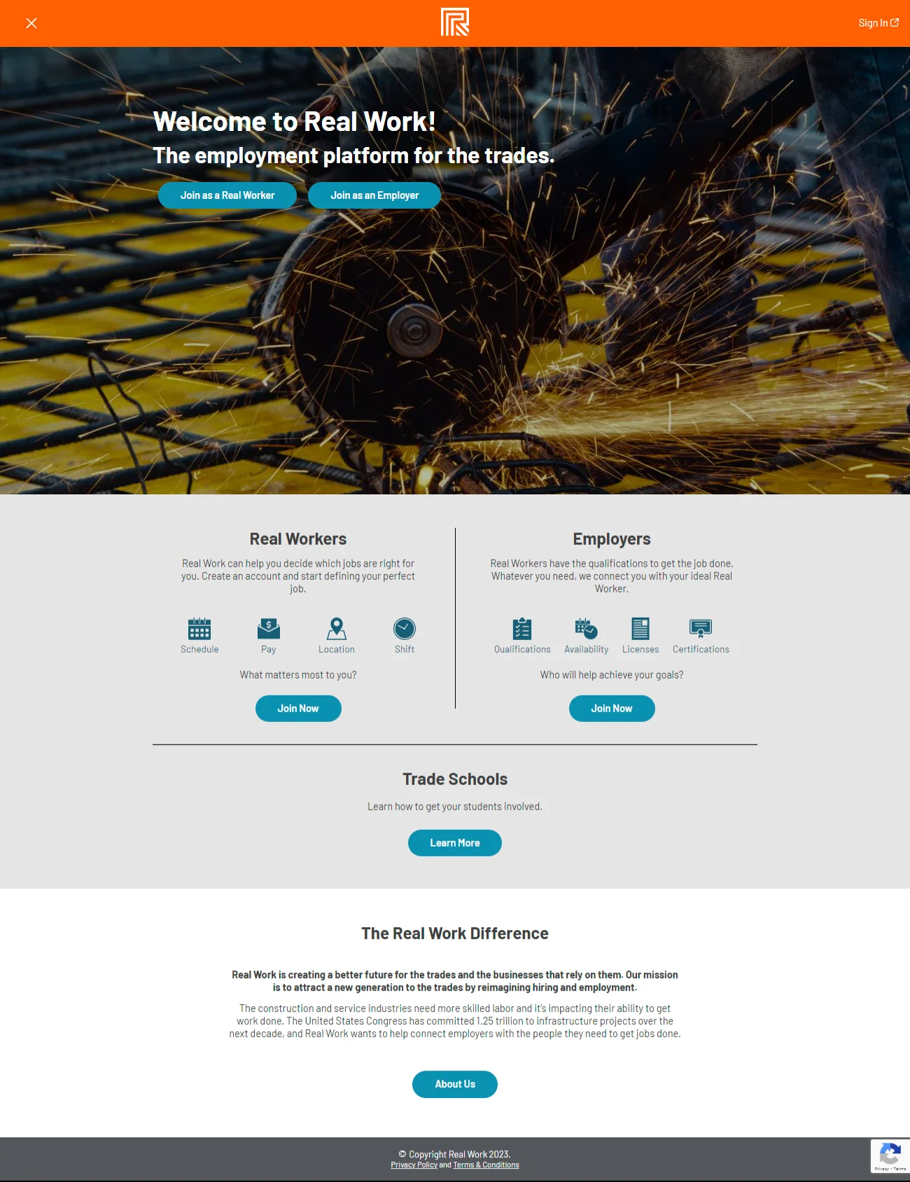 Real Work - Web Excellence Awards