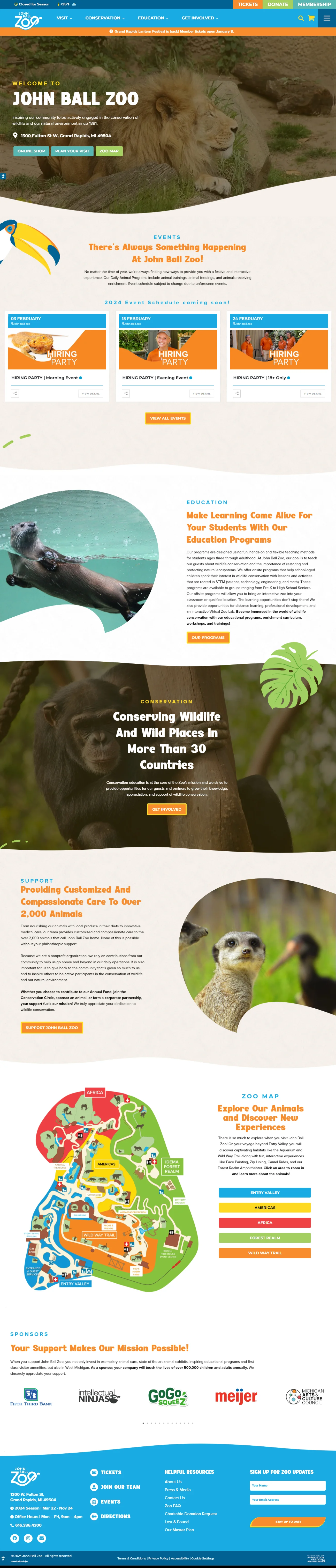 John Ball Zoo Website - Web Excellence Awards