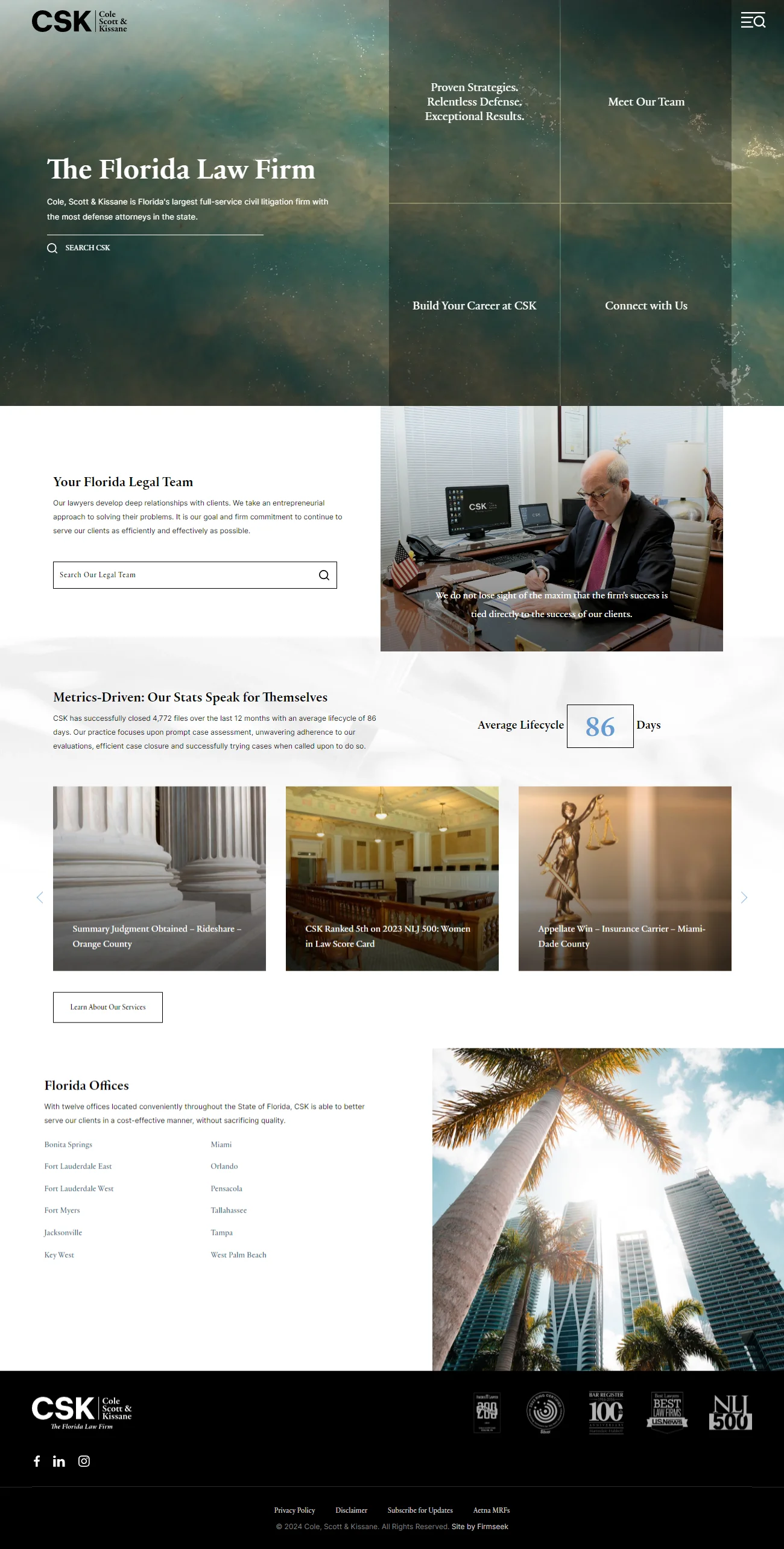 Cole Scott & Kissane (CSK) Website - Web Excellence Awards