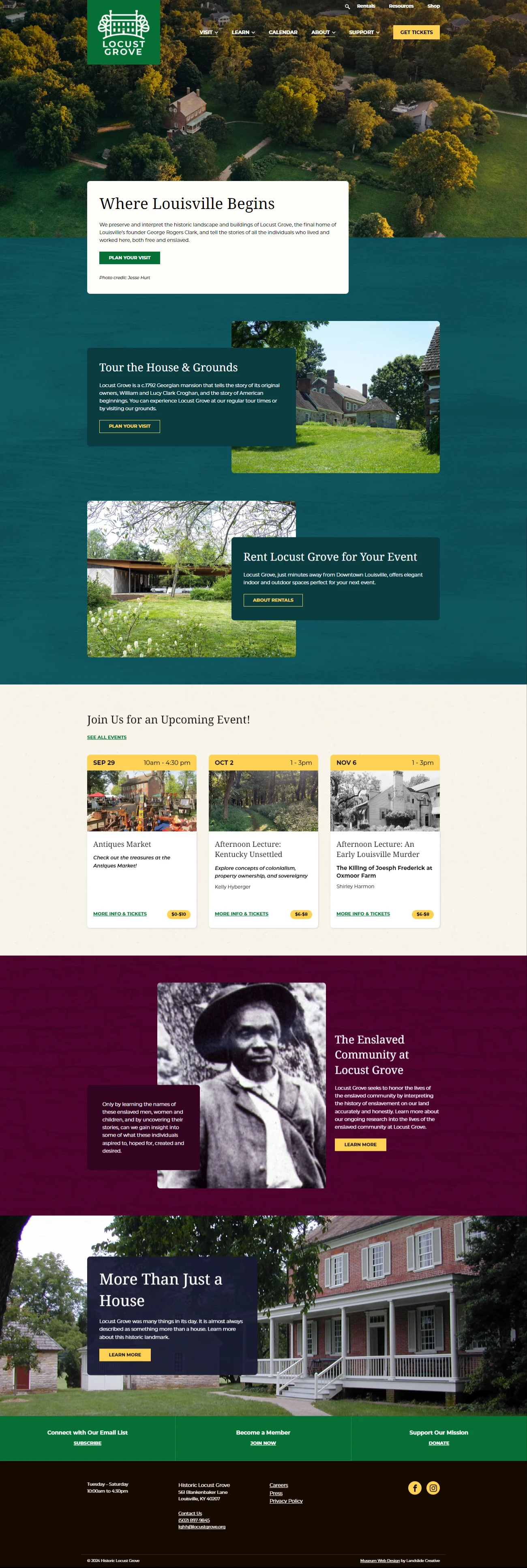 Historic Locust Grove Website