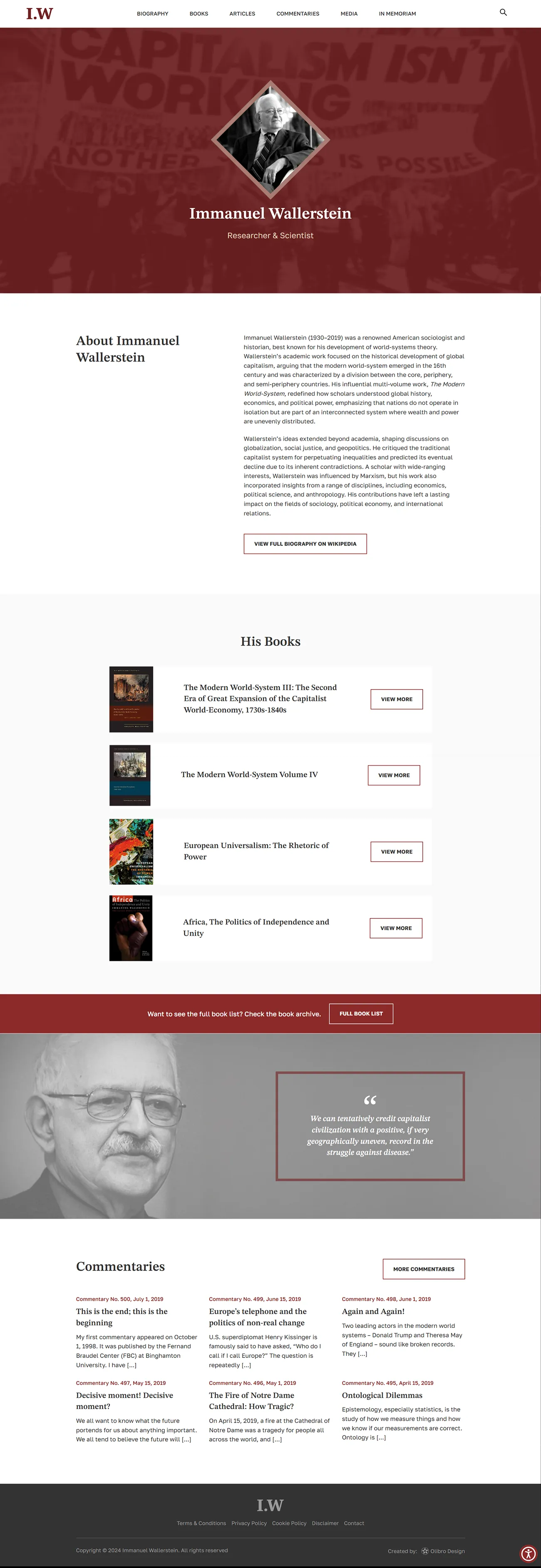 Immanuel Wallerstein Website