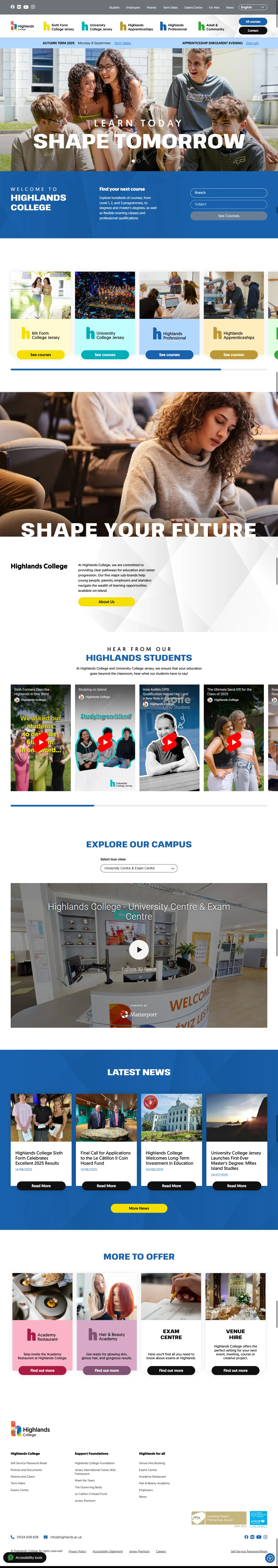Highlands College Website