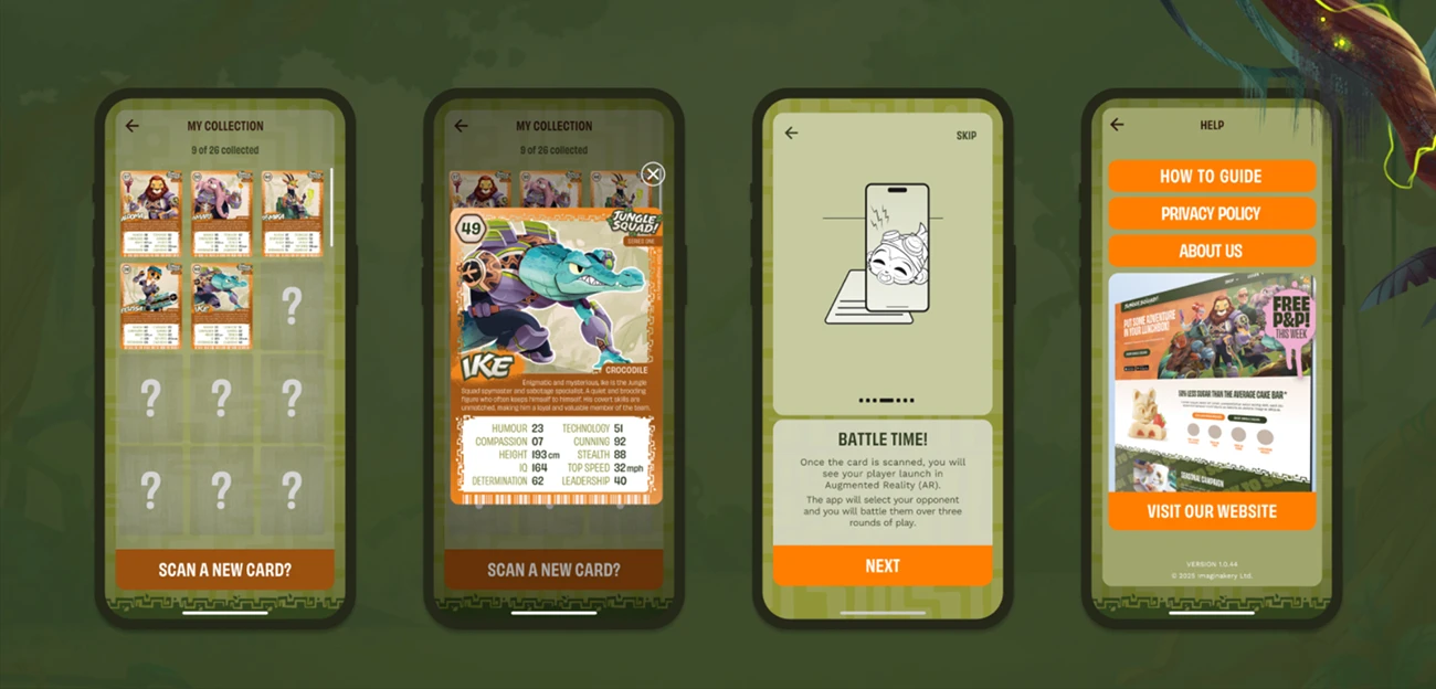 Jungle Squad Augmented reality app